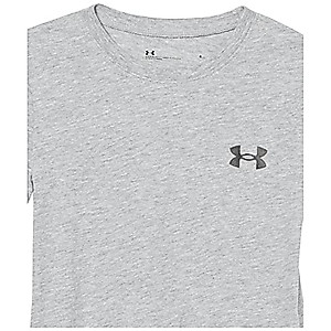Under Armour Boys' Elite Short Sleeve T-Shirt, Stylish Crew Neckline & Fuller Cut for Complete Comfort, MOD Gray SP22, 7