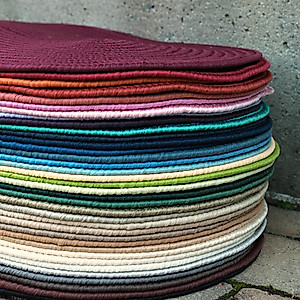 Boca Raton Polypropylene Braided Rug 4x6 White