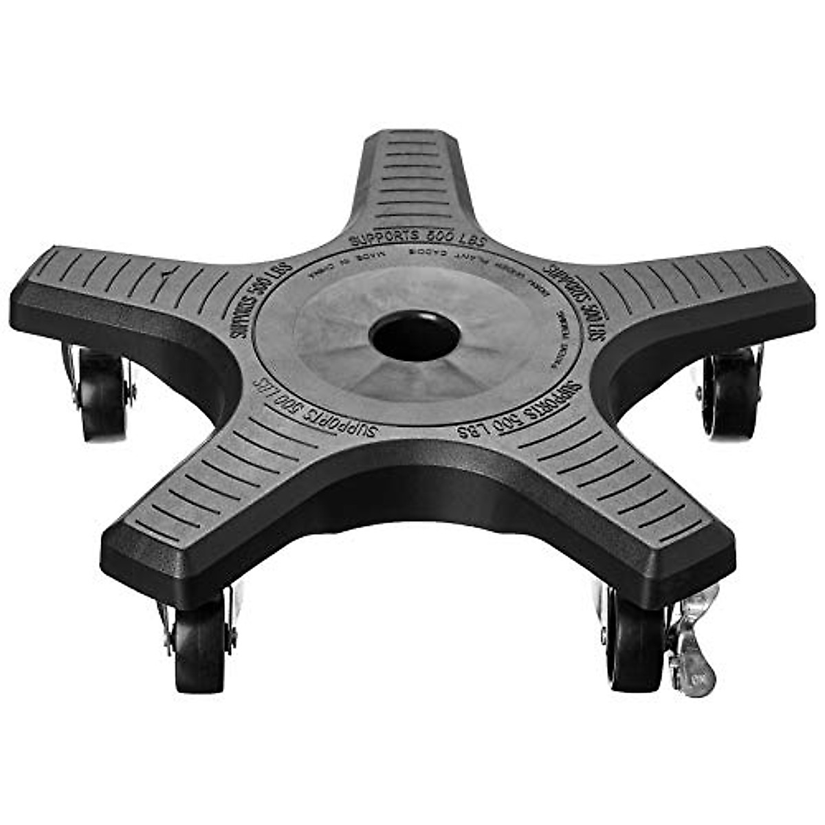 Bosmere S18410 Down Under Plant Caddie, Heavy Duty Plant Stand with Wheels, 500lb Capacity, 16-Inch, Black