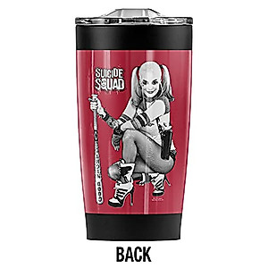 Logovision Suicide Squad Quinn Kneel Stainless Steel Tumbler 20 oz Coffee Travel Mug/Cup, Vacuum Insulated & Double Wall with Leakproof Sliding Lid | Great for Hot Drinks and Cold Beverages