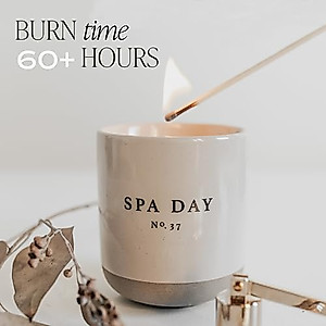 Sweet Water Decor Farmhouse Candle | Autumn, Cinnamon, and Nutmeg, Fall Scented Soy Candles for Home | 12oz Stone Jar, 60+ Hour Burn Time, Made in the USA