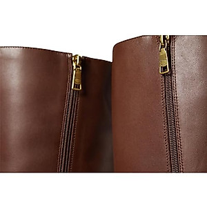 Coach Women's Julietta Leather Boot Knee High, Walnut, 8