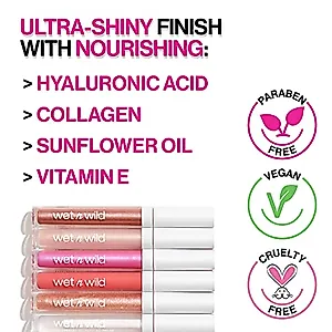 wet n wild Mega Slicks Lip Gloss | Long Lasting | Hyaluronic Acid | High Shine | Call Me Boss