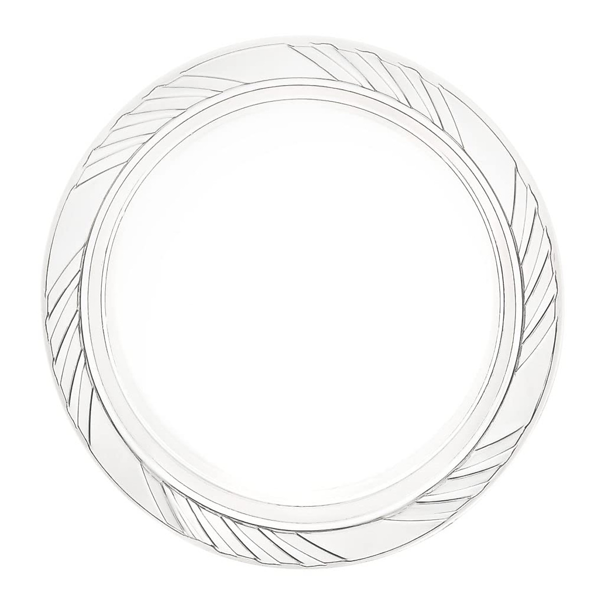 Munfix 9 Inch Clear Plastic Plates 200 Bulk Pack - Disposable Plates for BBQ Party Dinner Travel and Events, Microwavable Recyclable