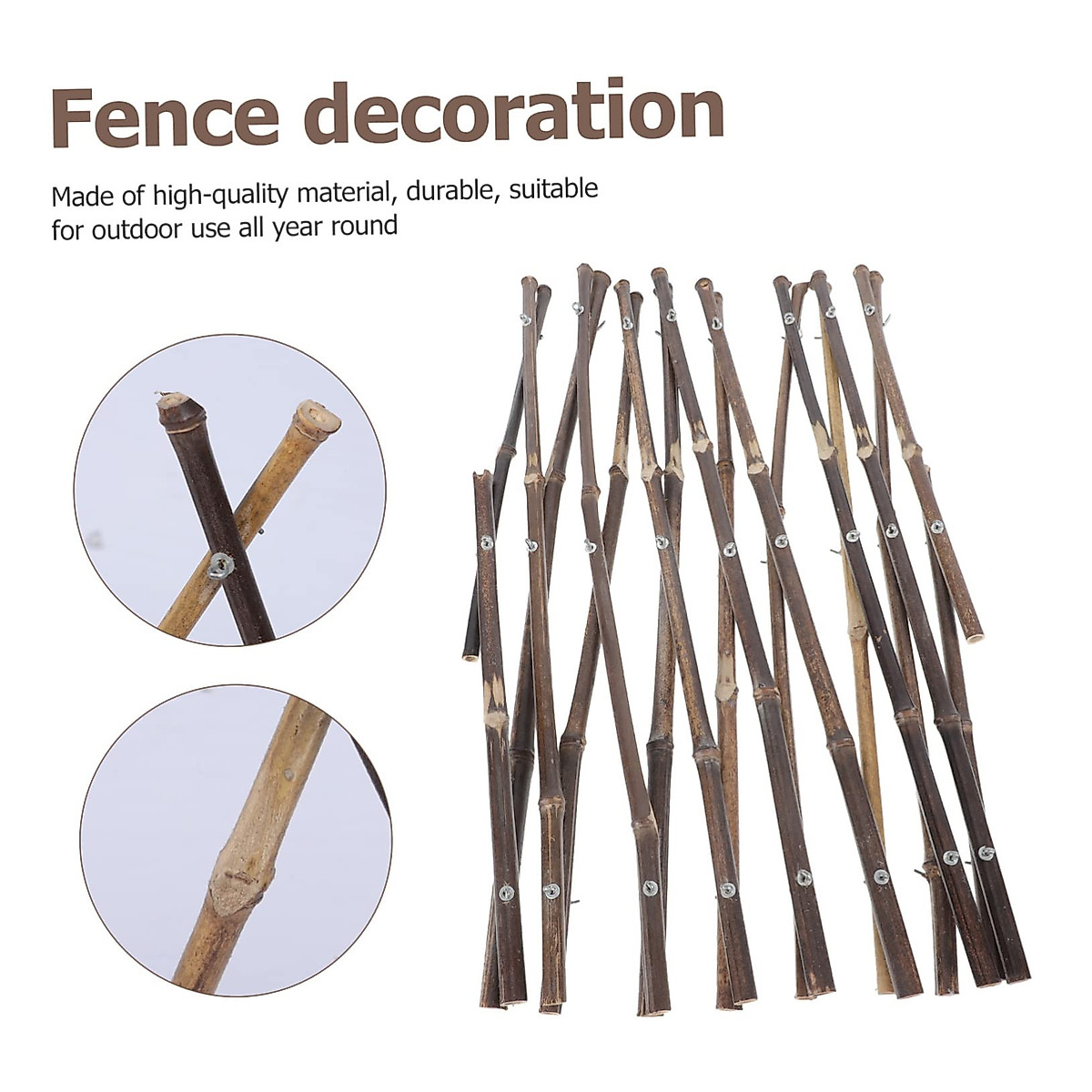 OFFSCH Corrosive Decorative Fence Screen for Garden Yard with Gate Stylish Outdoor Fence for Enhanced Privacy and Aesthetic Appeal