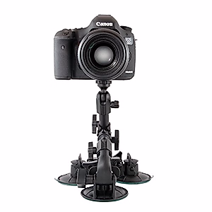 Delkin Devices Fat Gecko Triple Suction Camera Mount (DDMNT) , Black