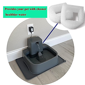 Camessy Qzbhct Foam Pre Filter fit for Drinkwell Stainless Steel 360, Lotus, Avalon, and Pagoda pet Dog and Cat Water Fountains (12 Pack)