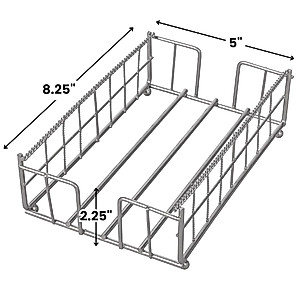 Elegant Silver Guest Towel Caddy - 8.25"H x 5"W x 2.25"D (1 Pc.) - Space-Saving, Premium Metal Design - Perfect for Events