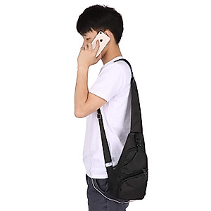 HDE Mens Sling One Arm Bag Anti-Theft Backpack Crossbody Commute Travel Work Bag