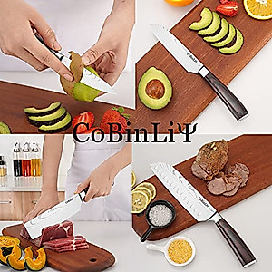 8 Pcs Professional Kitchen Chef Knife Set, High-Carbon Stainless Steel with Ergonomic Handle Knife Set ,Ultra Sharp Japanese Knife set---Cobinliy