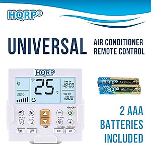 HQRP Universal Remote Control for Air Conditioner: Window AC, Split AC, Mini Split AC etc. Compatible with Gree Midea Fujitsu Mitsubishi Lg Panasonic Sharp Hisense Haier Aux Mirage, 1000 Other Brands
