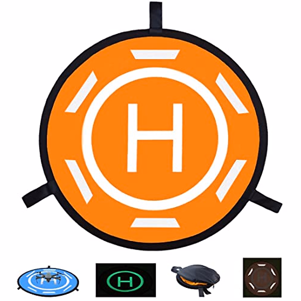 Drone Landing Pad, 21.65''/55cm Luminous Drones Launch Mat Fast-fold Double Sided Helipad for DJI Mini 3 PRO/Mavic AIR 2/AIR 2S/Mavic Mini 2/SE/1,Mavic 2 PRO,DJI Phantom 3/4 Inspire,DJI AVATA/Zoom