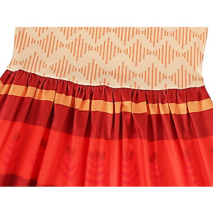 COTRIO Magic Family Dolores Costume Dress up for Girls Birthday Party Fancy Dress Toddler Kids Halloween Cosplay Outfits Role Play Clothes Pretend Play Dresses Size 5T (4-5 Years, Orange, 120)