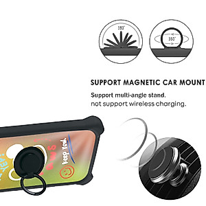 Case for Moto Thinkphone Case Compatible with Motorola Thinkphone Phone Case Cover [with Tempered Glass Screen Protector][Hard PC + Soft Silicone][Ring Support] [Golden Reflect Light] DJH-XXX