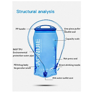 AONIJIE Leakproof Water Reservoirs for Backpacks/Running Vest Pack - 1L / 2L / 3L Hydration Bladder (2 Liter)
