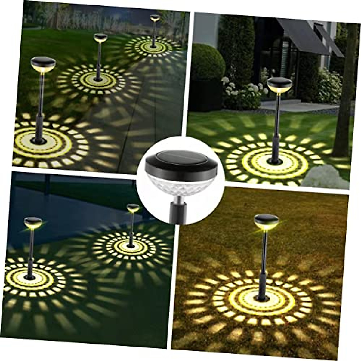 Outanaya 2 Pcs Solar Projector Lamp Outdoor Landscape Lights Outdoor Garden Lights Decorative Solar Lights Outdoor Night Light Solar Stake Lights LED Landscape Lights Yard Solar Light Abs