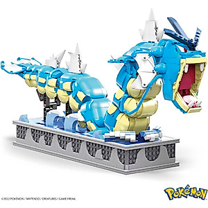 MEGA Pokémon Building Toys Set, Motion Gyarados with 2186 Pieces, Moving Mouth and Tail, for Kids or Adult Collectible