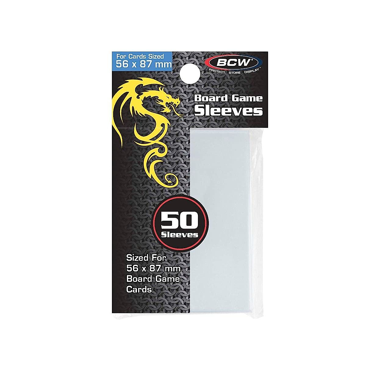 BCW_Supplies Mini European Board Game Sleeves - 45mm x 68mm - Bundle of 2 Packs - 100 Sleeves Total