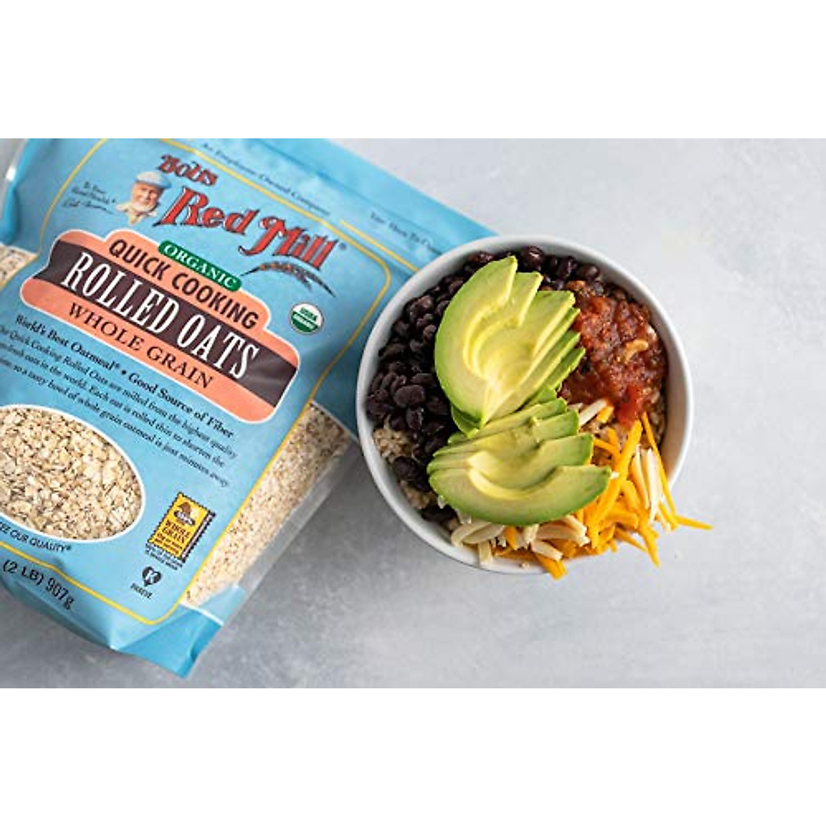 Bob's Red Mill Organic Quick Cooking Rolled Oats, 16-ounce (Pack of 4)