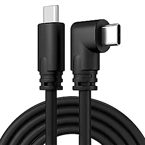5M/16Ft Type C to Type C Cable Right Angle 5A Super Fast Charging USB C Cable Compatible with Macboo K Pro 2021 and Oculus Qu