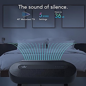 Vornado AXL Low-Profile Oscillating Fan with Remote, Adjustable Tilt, Modern Energy Efficient Vertical Fan, 5 Quiet Speeds, Touch Controls