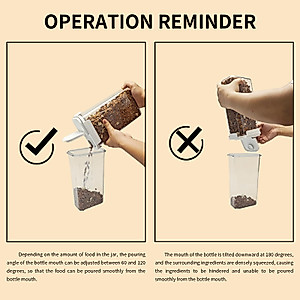 XhOSLAnd Cereal Containers Storage Set, 4 PCS Airtight Food Storage Containers with Flip-Top Lids, Plastic Cereal Organizer Dispenser for Kitchen, Pantry Organization Storage