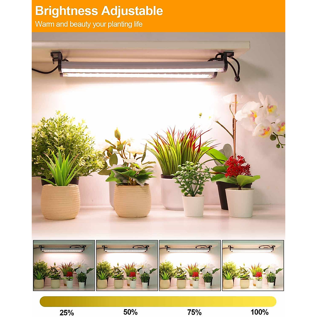 DOMMIA Plant Light for Indoor Plants, Full Spectrum Grow Lights for Indoor Plants, Brightness Led Grow Lights for House Plants, Plant Growing Lamps for Indoor Growing