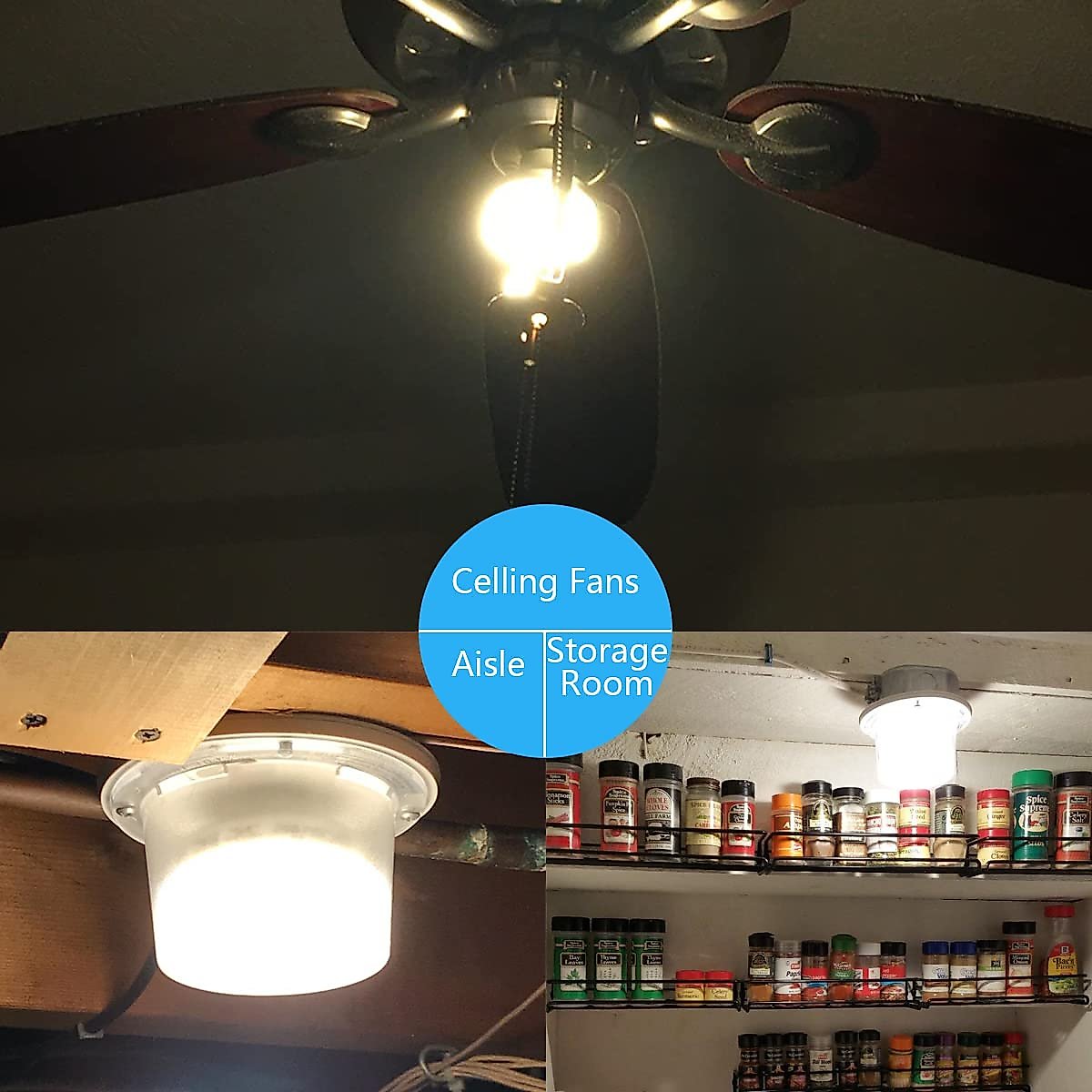 DAILY HIOO GU24 LED Light Bulb, Ultra Mini Squat GU24 Puck Lights, 10W(75W Equivalent), Dimmable, 1100LM, 5000K, ETL Listed, Low Profile Mls13gus Replace. (1, 5000K)