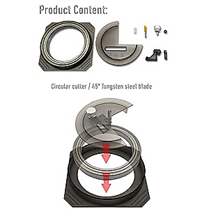 ANSAI Circular Cutter Model Hobbies Crafts Tool Cutting Dedicated Circle (1mm-50mm) Stepless Adjustment