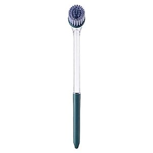 Creative Brush Toilet Brush Double Sided Brush Head Toilet Cleaner Brush Plastic Handle Toilet Bowl Brush and Stand