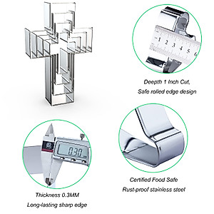 Cross Cookie Cutter Set Assorted Sizes - 5 Inch, 4 Inch, 3 Inch, 2 Inch - Cross Shaped Cookie Clay Cutter Biscuit Fondant Mold for Christian Religious Baptism Christmas Easter - 4 Pcs Stainless Steel