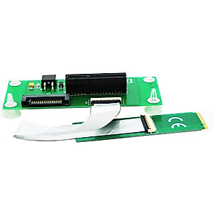 Sintech M.2 NGFF Key M to PCIe 4X SSD Adapter Card,Nvme to PCI-e 3.0 PCI-Express 16X Riser Extension Cable 20cms for Graphics Card