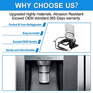 UPGRADED DA97-12628N Refrigerator Assembly Lever Dispenser Replacement, Compatible with Samsung Refrigerator Parts RF31FMEDBWW/AA-00 RF31FMEDBSR/AA-03 RF31FMEDBBC Dispenser Ice Chute Funnel Lever