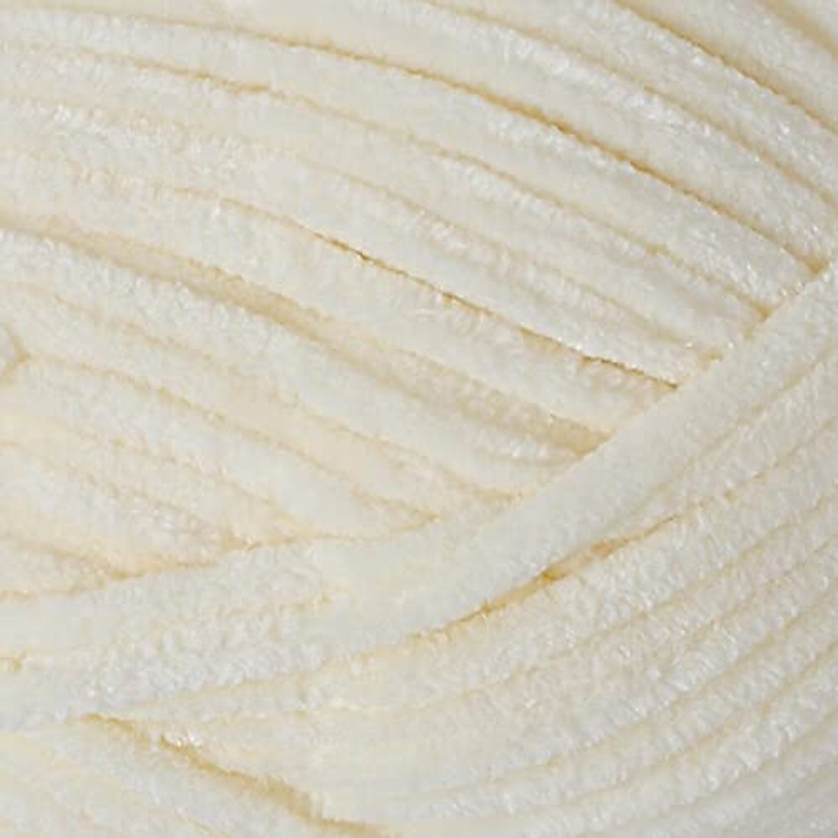 2 Skein La Mia Mellow Velvet Chenille Yarn for Knitting and Crocheting Baby Clothes, Blankets and Accessories, 100% Polyester, 100 gr (3.5 oz) / 115 m (125 Yards), Super Bulky, Cream - 910