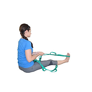 Physical Therapy Stretch Strap by Morning Sky - 10-Loop 73-inch Rehab Strap with Instructional Guide for Rehab, Stretching, Yoga.