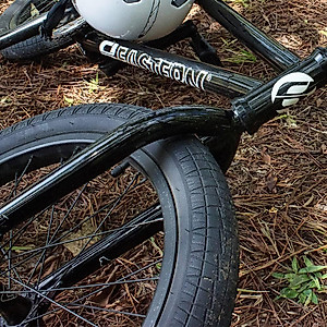 Eastern Bikes Throttle Series 20-Inch 100 PSI BMX Tire (Black & White Logo, 2.3")