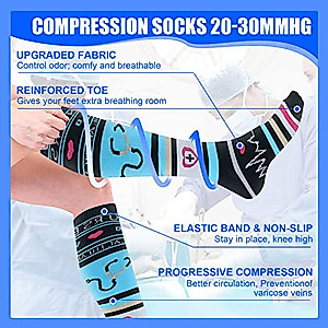 HLTPRO 4 Pairs Compression Socks for Women & Men - Best Support for Medical, Circulation, Nurses, Running, Travel