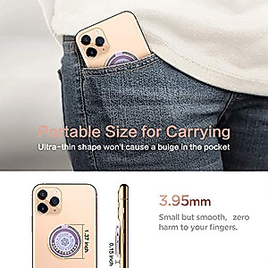 3 Pcs Phone Ring Holder, Yiwanson 360 Degree Rotation Cell Phone Ring Holder, Artificial Diamond Phone Ring Holder Finger Kickstand, Compatible with All Mainstream Smart Phones (Purple White Black)