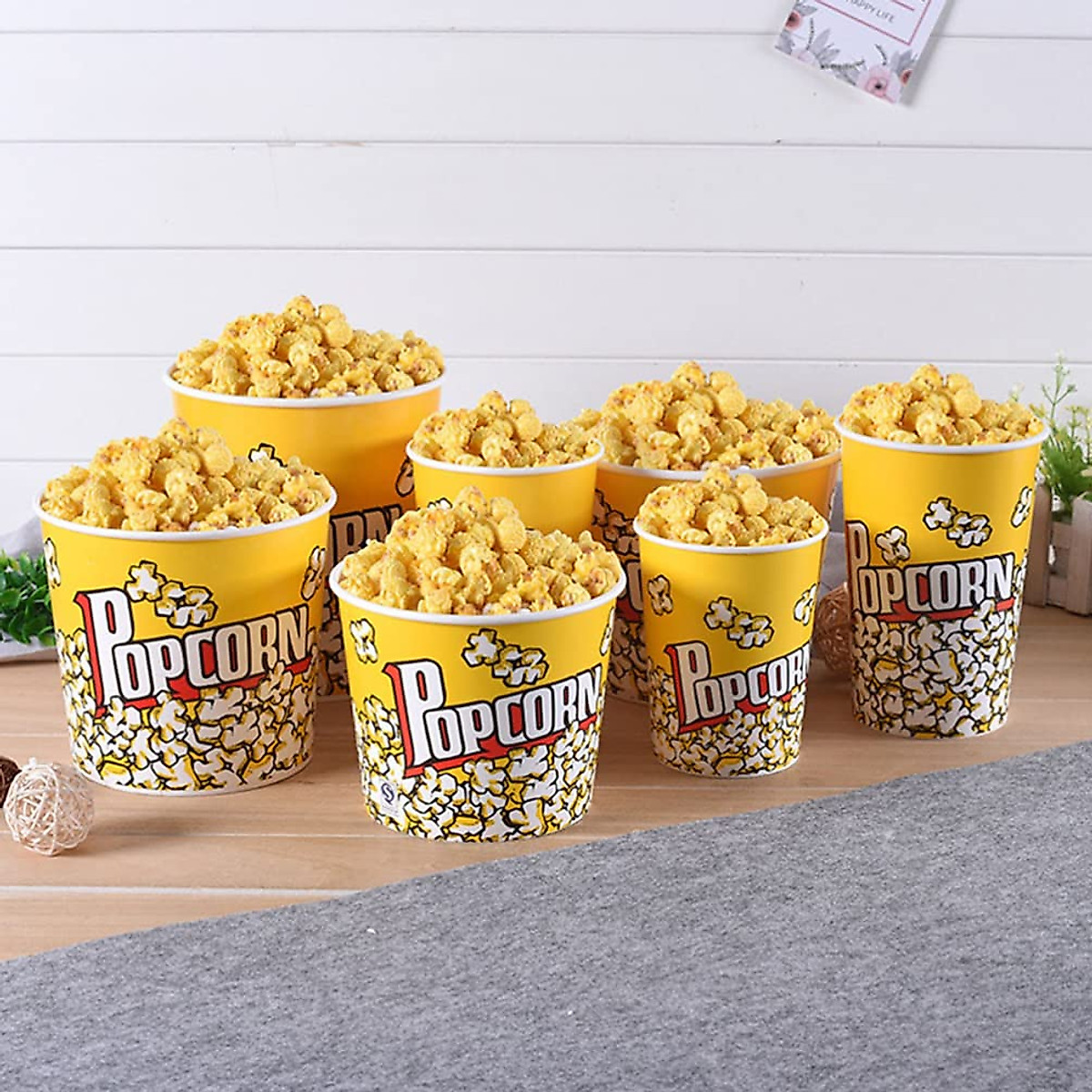 NOLITOY Popcorn Box 10pcs Popcorn Bucket Cardboard Child Pp Food Popcorn Holders