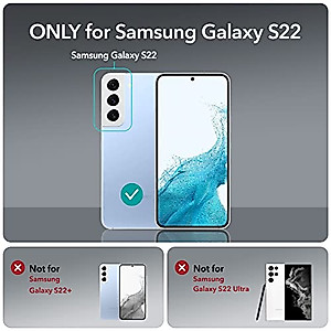 ESR Metal Kickstand Case Compatible with Samsung Galaxy S22 (6.1 Inch) (2022), Versatile Patented Kickstand, Crystal Clear Scratch-Resistant Back Cover, Clear