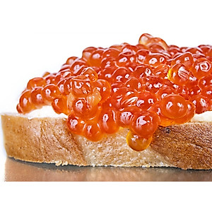 Salmon Caviar by Peter Pan. Premium Red Caviar Gorbuscha Ikura. 1kg (35.3oz) | OVERNIGHT GUARANTEED