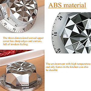 Mechanical Magnetic Kitchen Timer with Countdown Timer and Loud Alarm, Stainless Steel 1 Hour Visual Timer for Home Baking, Oven and Cooking