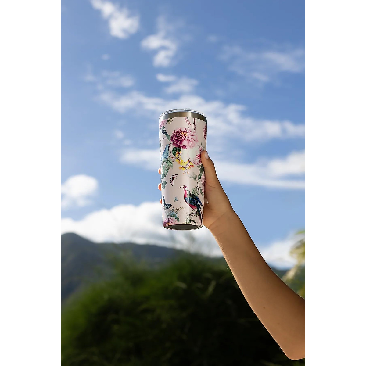 Bougie Primavera Insulated Tumbler, Gift Tube, 22-Ounces, Stainless Steel, Multicolor, Kitchen Décor