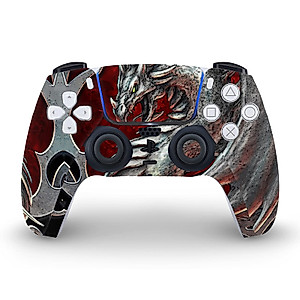 Talisman Silver Art Mix Matte Vinyl Faceplate Sticker Gaming Skin Case Cover Compatible with Sony Playstation 5 PS5 Disc Edition Console & DualSense Controller