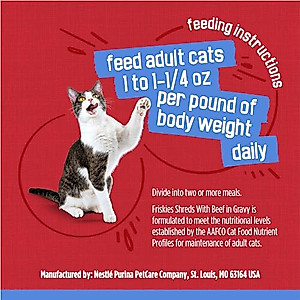 Purina Friskies Gravy Wet Cat Food, Shreds With Beef in Gravy - (Pack of 24) 5.5 oz. Cans