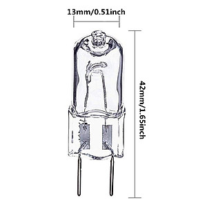 50W Halogen Light Bulbs G8 G8 50Watt 120V Halogen Light Bulbs T4 JCD Type 120V Bi-Pin Base G8 Halogen Lamp for Accent Under Cabinet Puck Landscape Lighting,Clear Lens,Warm White 2700K,10 Pack