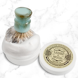 ather & Wood Shaving Soap - Sandalwood - Simply The Best Luxury Shaving Cream - Tallow - Dense Lather with Fantastic Scent for The Worlds Best Wet Shaving Routine. 4.6 oz (Sandalwood)