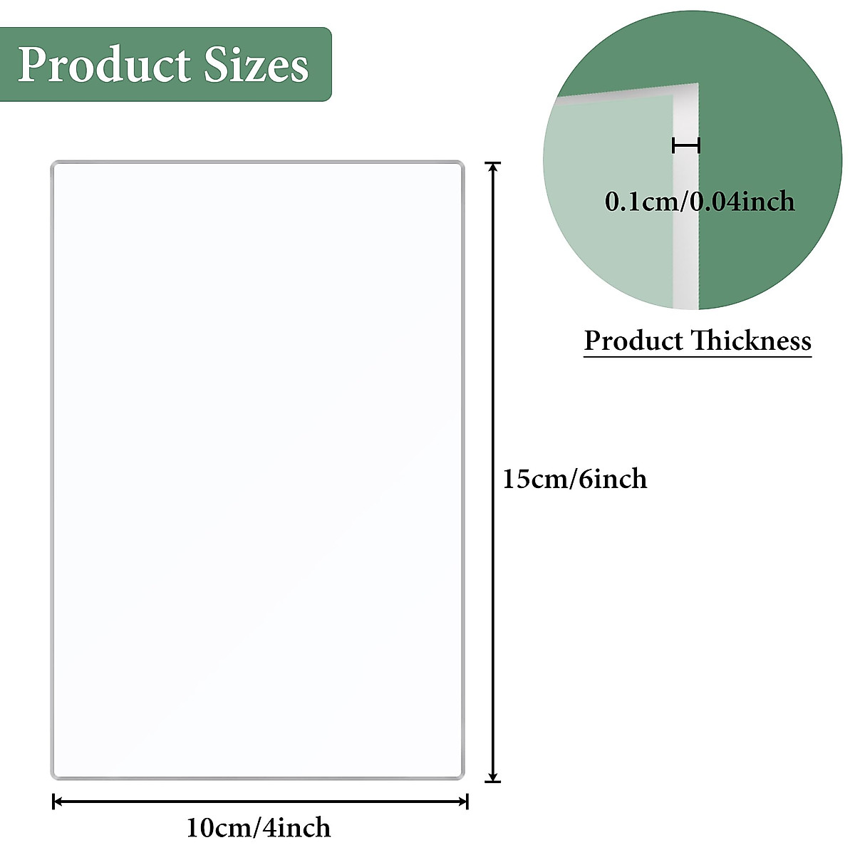 Duufin 15 Pack Clear Plexiglass Sheets 4" x 6" Clear Acrylic Sheets 0.04" Thick Extruded Plexiglass Panels Transparent Plastic Sheet for Picture Frame Glass Replacement, Projects Display, Painting