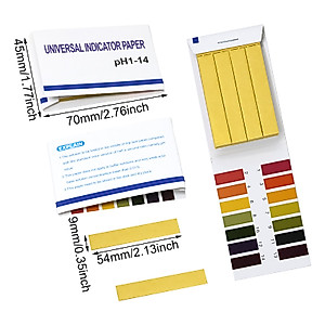 Honbay 10 Pack 800 Pieces PH Test Strips Universal Litmus Indicator Full Range 1-14 pH Testing Paper Universal pH Test Litmus Paper pH Testing Strips for Water Wine Saliva Urine Soil Food Fish Tank