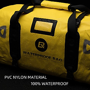 ROCKBROS Waterproof Duffel Bag 60L Motorcycle Travel Dry Duffel Bag for Motorcycling Boating Kayaking Camping Fishing Outdoor Adventure for Men Women
